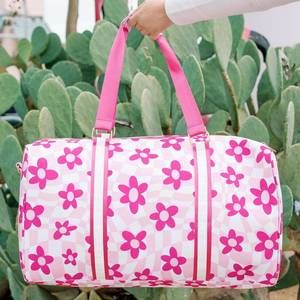 Katydid | Bags | New Katydid Flower Checkered Travel Weekender Duffle ...